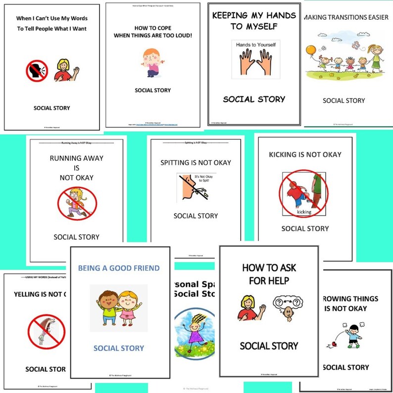Social Stories Bundle | Printable Social Stories | Special Education ...