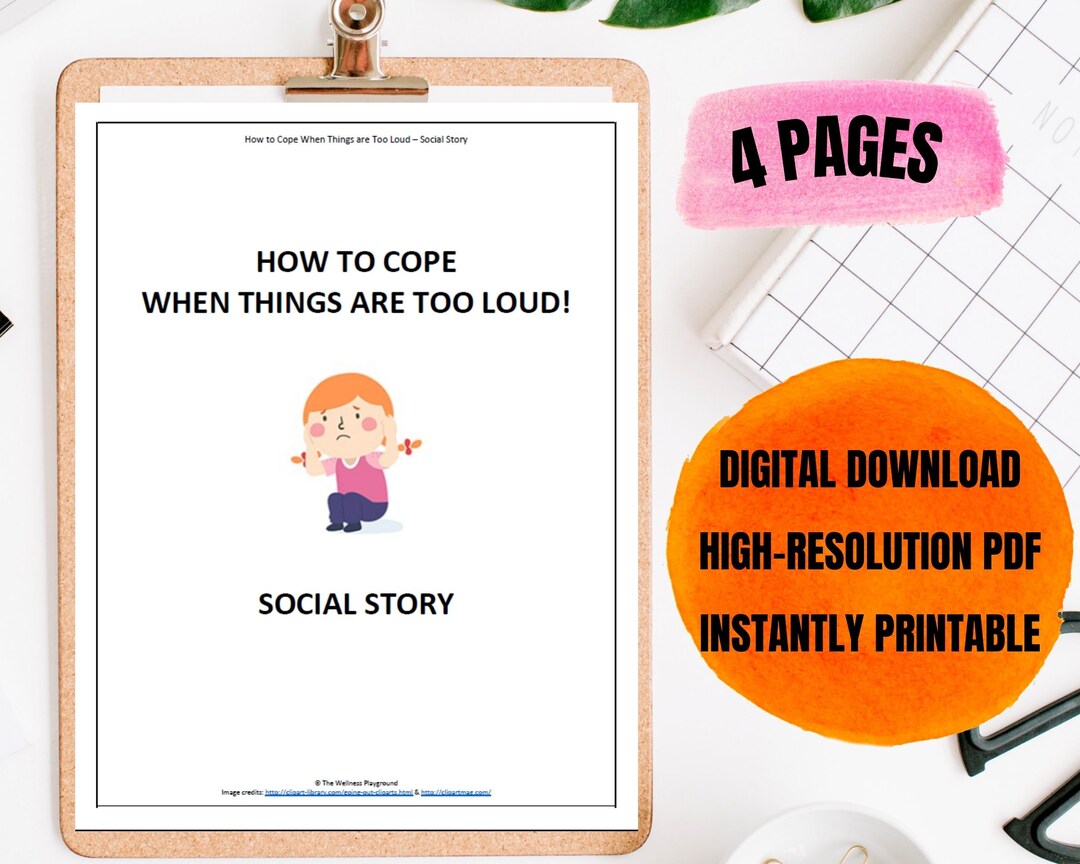 Coping With Loud Noises Social Story: Autism & Anxiety Resource ...
