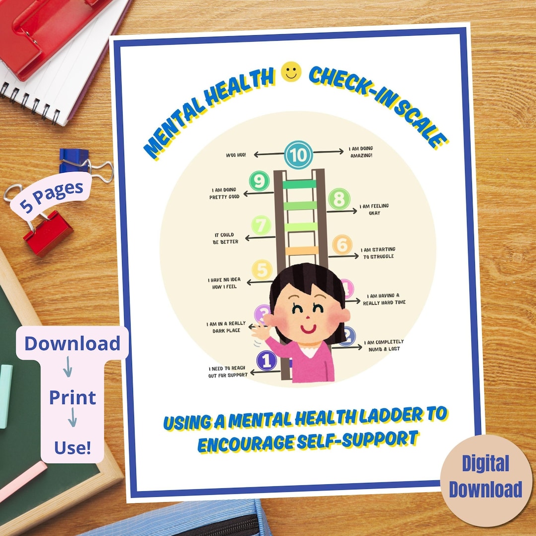 Mental Health Check-in Rating Scale, Mental Health Ladder, Mental ...