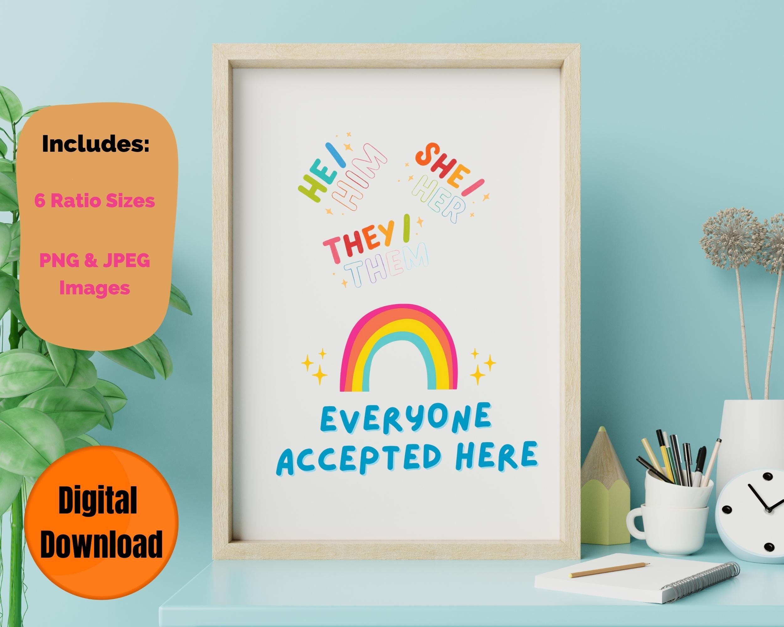 Gender Inclusive Poster | LGBTQ2+ | Equality | Acceptance Poster ...