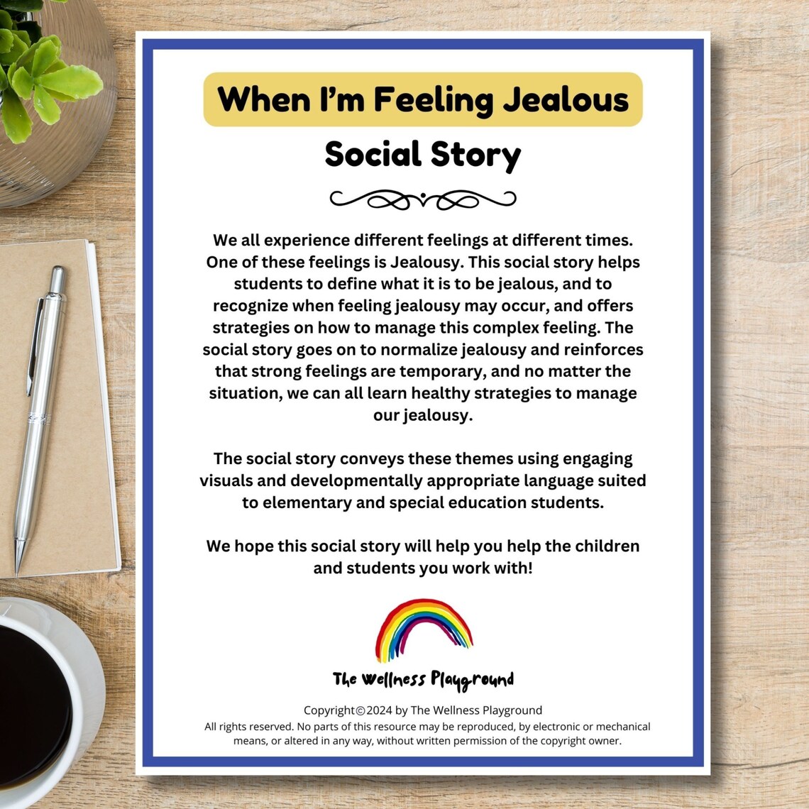 Social Story When I'm Feeling Jealous, Jealousy Social Story, Social ...