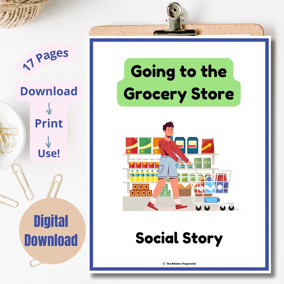 Social Story About Going to the Grocery Store | Life Skills Lesson ...