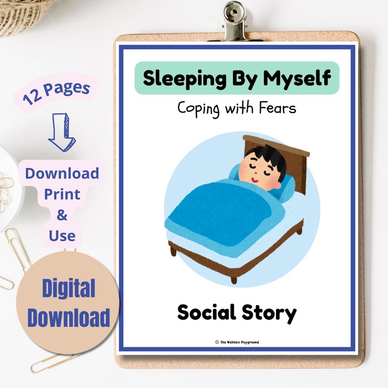 Social Story: Sleeping by Myself - Coping With Fears | Fear of the Dark ...