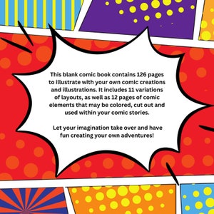 Blank Comic Book Printable Comic Book Template Digital Comic Book - Etsy