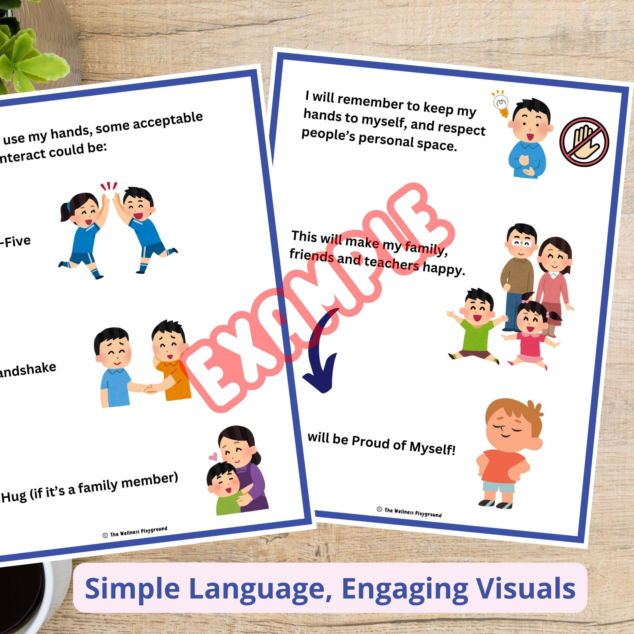 Personal Space Social Story: Keeping Hands to Self (PDF) - Etsy