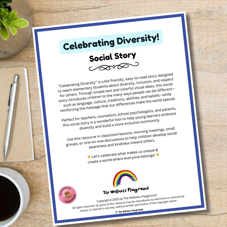 Celebrating Diversity Social Story | Teaching Kids Inclusion & Kindness ...