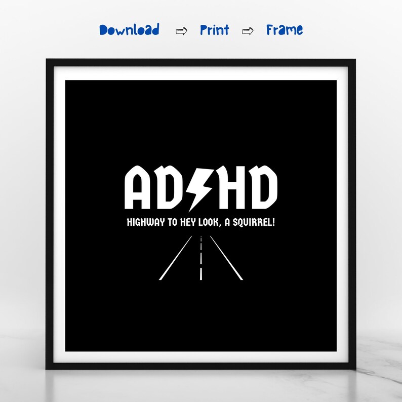 ADHD Poster, ADHD Print, Gift for ADHD Youth and Adults - Etsy