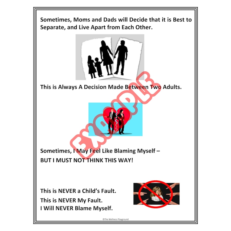 Divorce Social Story for Kids: Family Separation Support (PDF) - Etsy