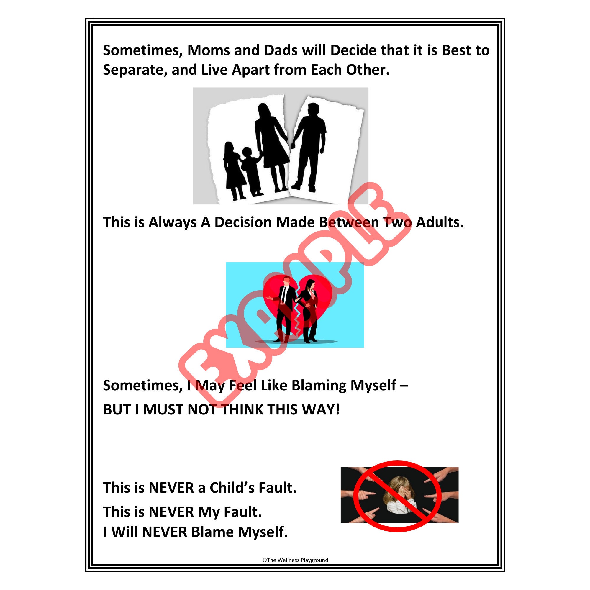 Divorce Separation Social Story for Kids | Social Story for Children on ...