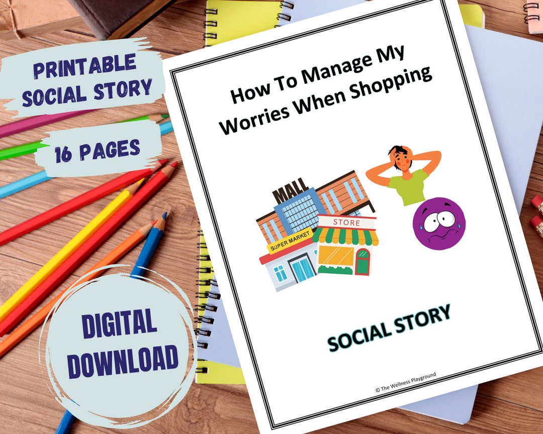 Social Story About Managing Worries When Shopping | Anxiety Shopping ...