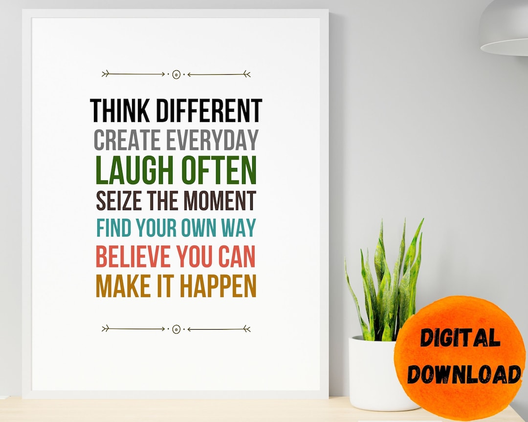 Inspirational Quotes | Positive Statements | Home Decor | Printable ...