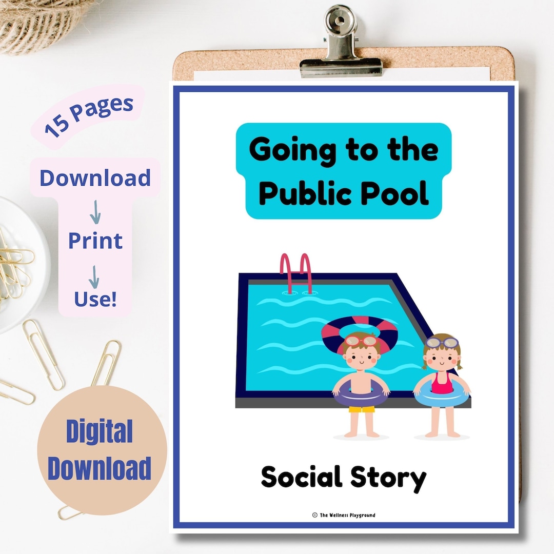 Public Pool Social Story: Life Skills Lesson (digital Download) - Etsy