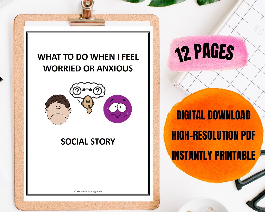 Social Story: What to Do When I Feel Worried or Anxious | Anxiety ...