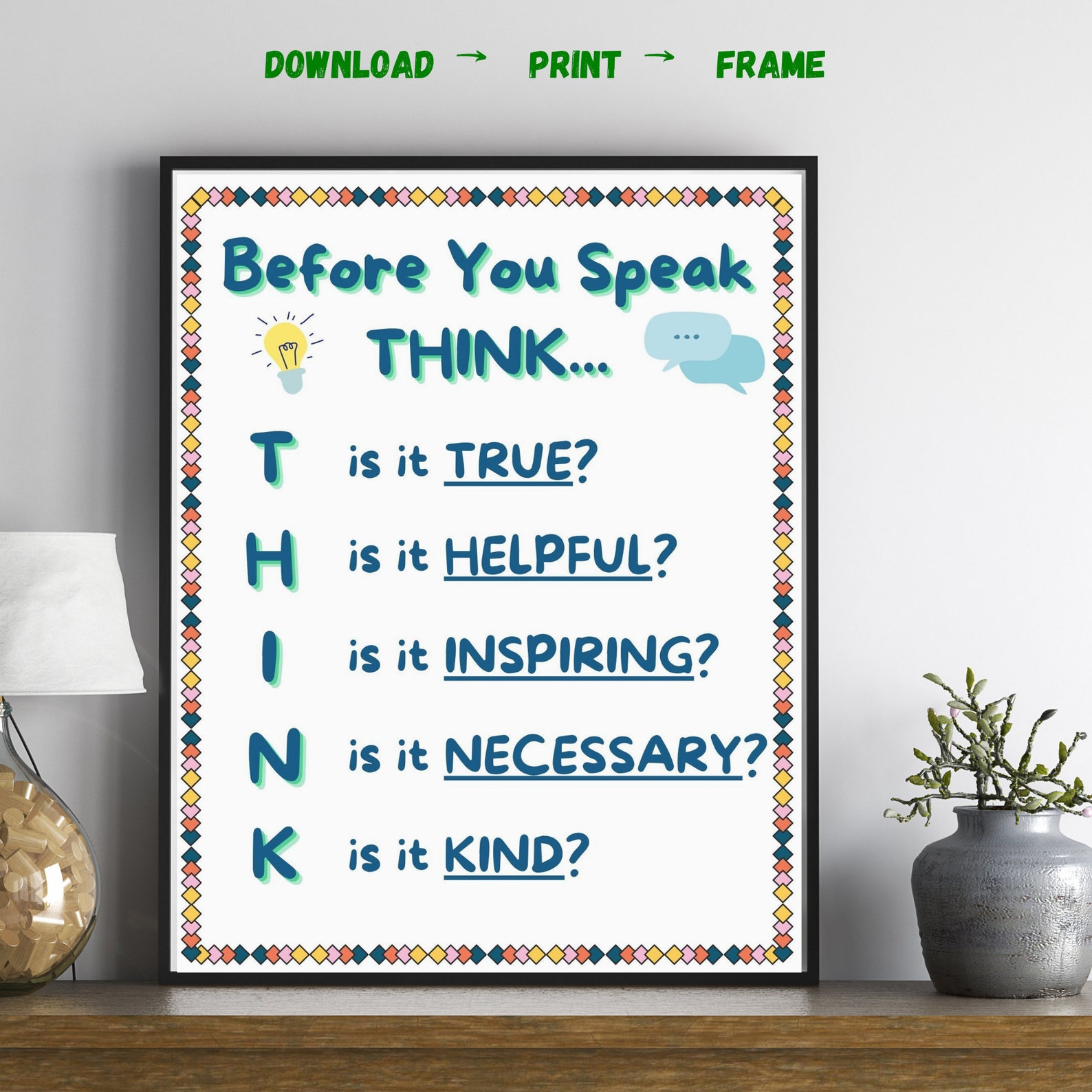 Social Skills Poster for Classroom, Classroom Print, Printable School ...