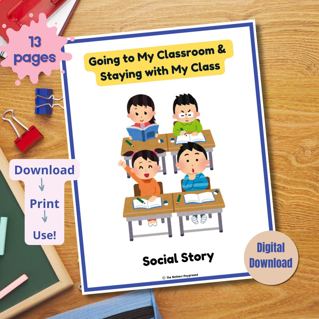 Classroom Behavior Social Story: School Safety Resource (PDF) - Etsy