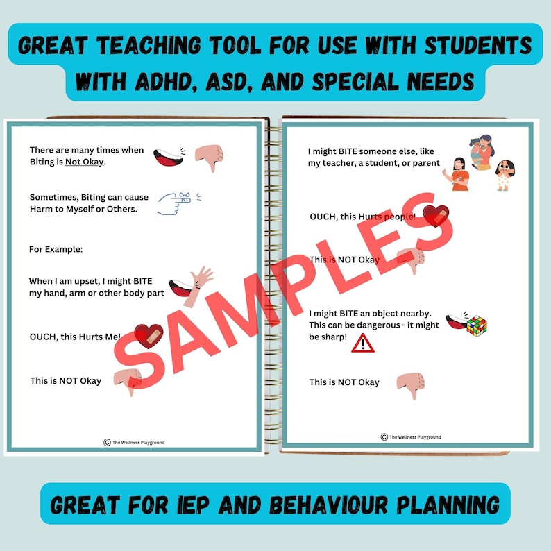 Social Story to Teach Kids No Biting | Social Skills Lesson | Social ...