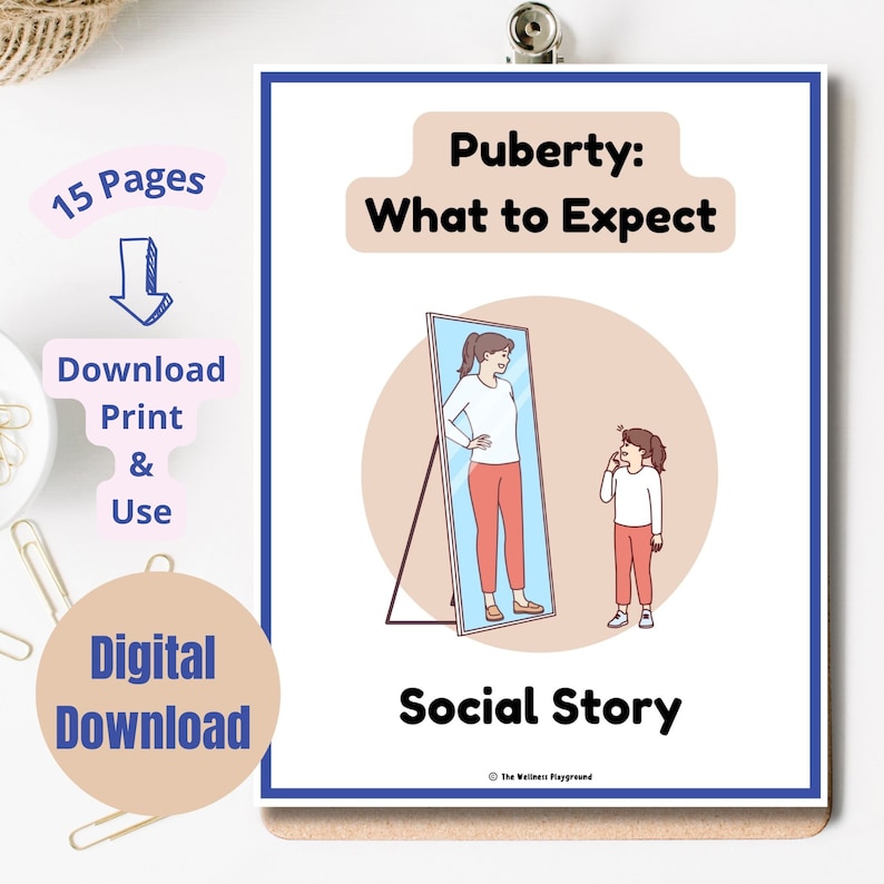 Social Story About Puberty What to Expect Lesson for Kids on Growing up ...