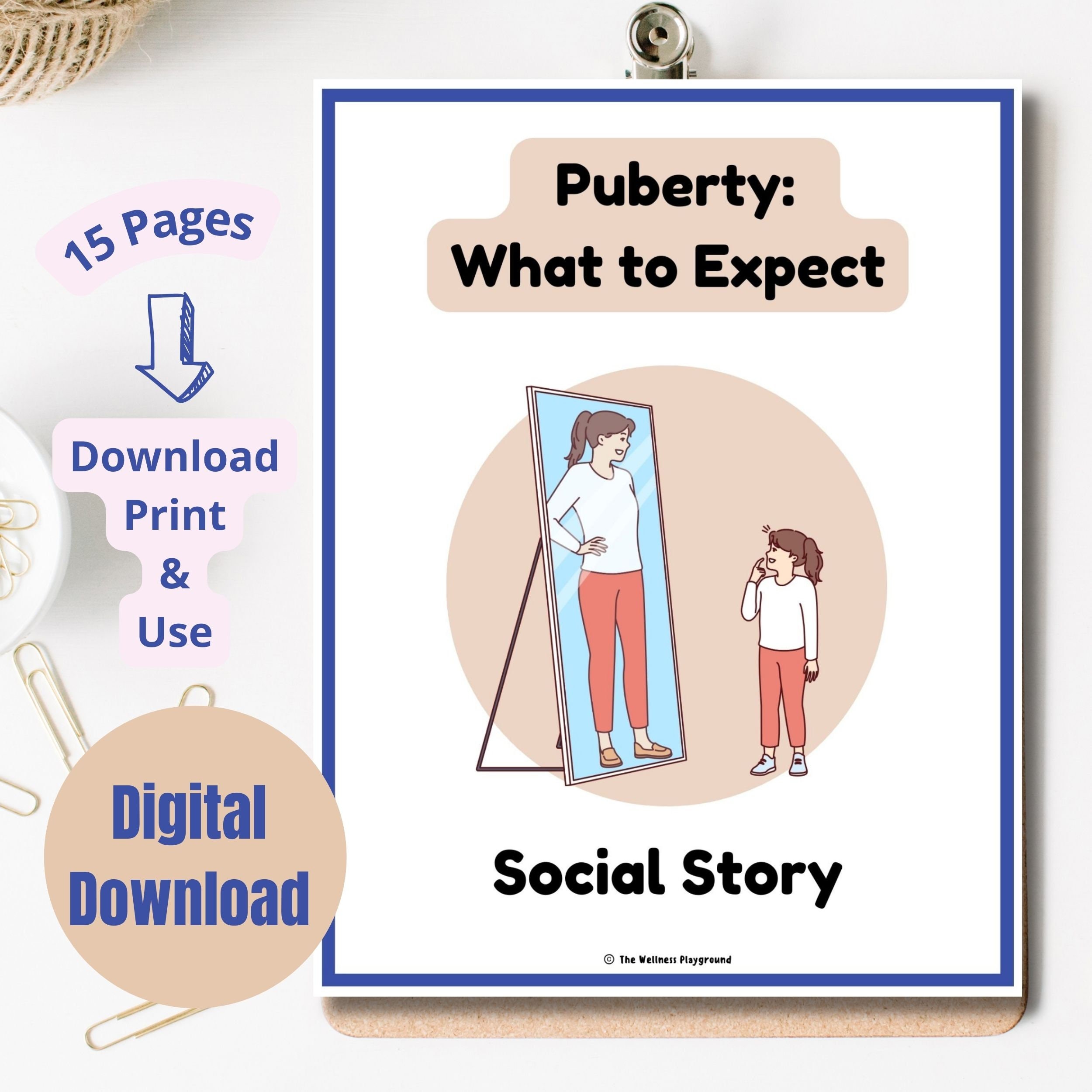 Social Story About Puberty What to Expect Lesson for Kids on Growing up ...