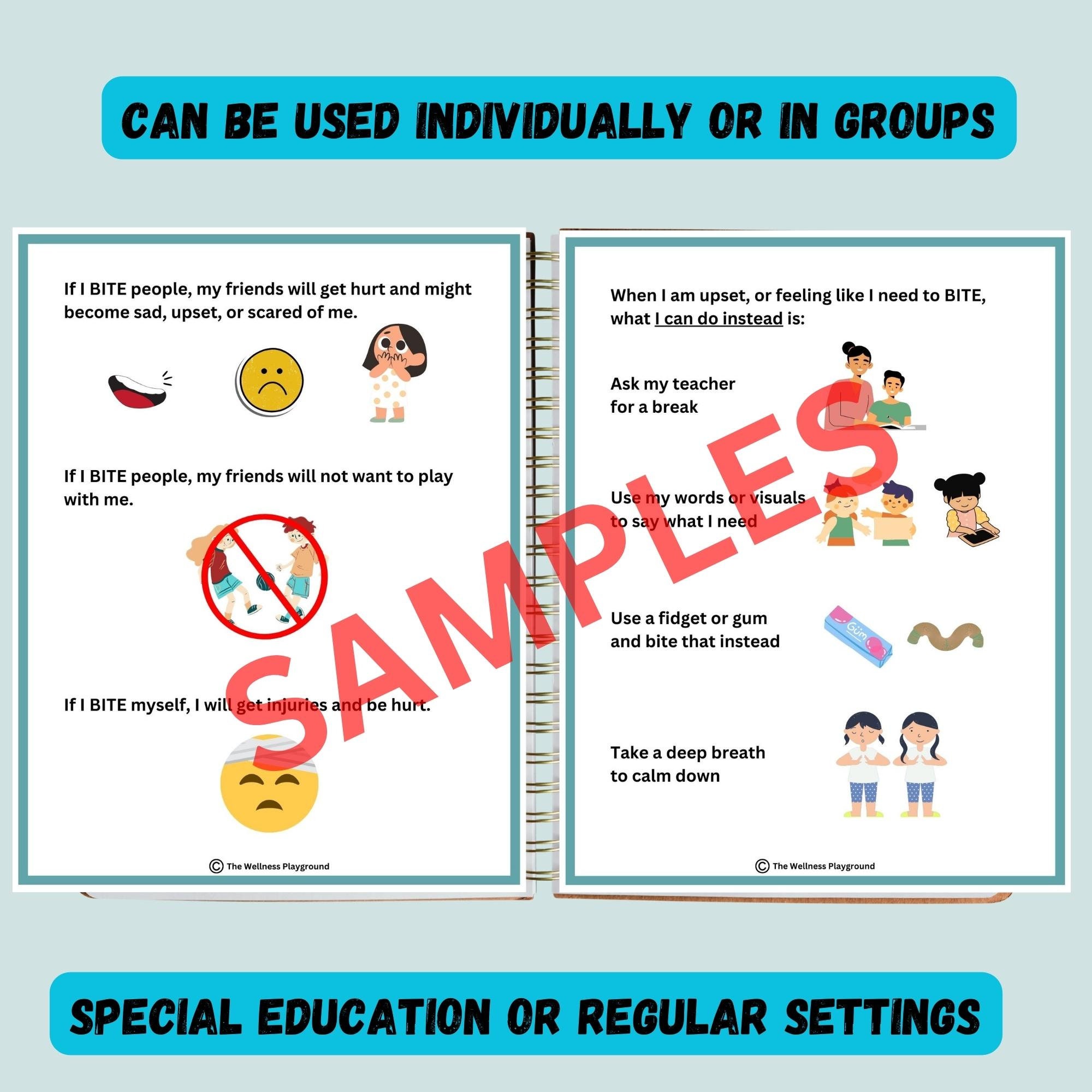 Social Story to Teach Kids No Biting | Social Skills Lesson | Social ...