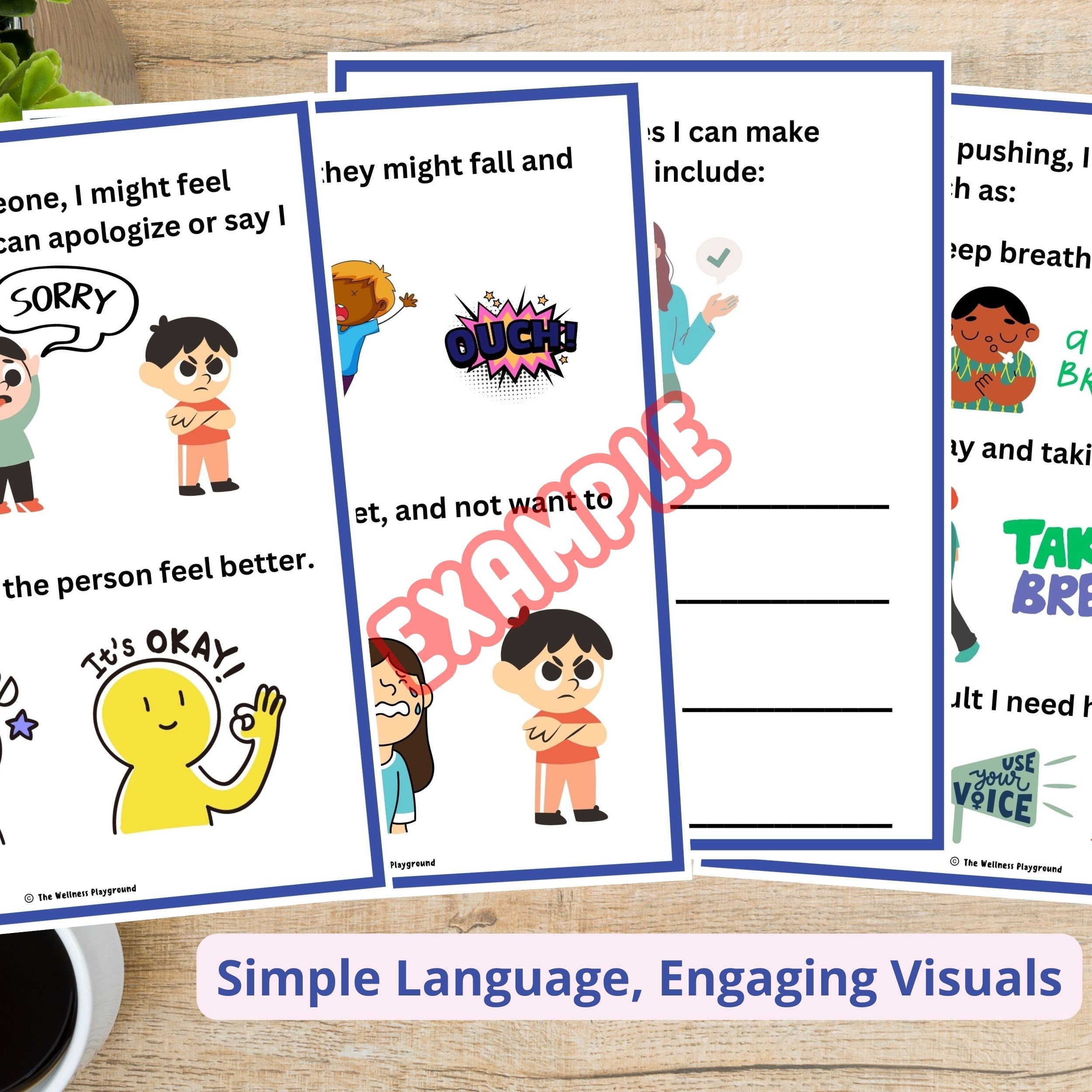 Social Story: No Pushing | Pushing is Not Okay Social Story | Social ...