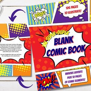 Blank Comic Book | Printable Comic Book Template | Digital Comic Book ...