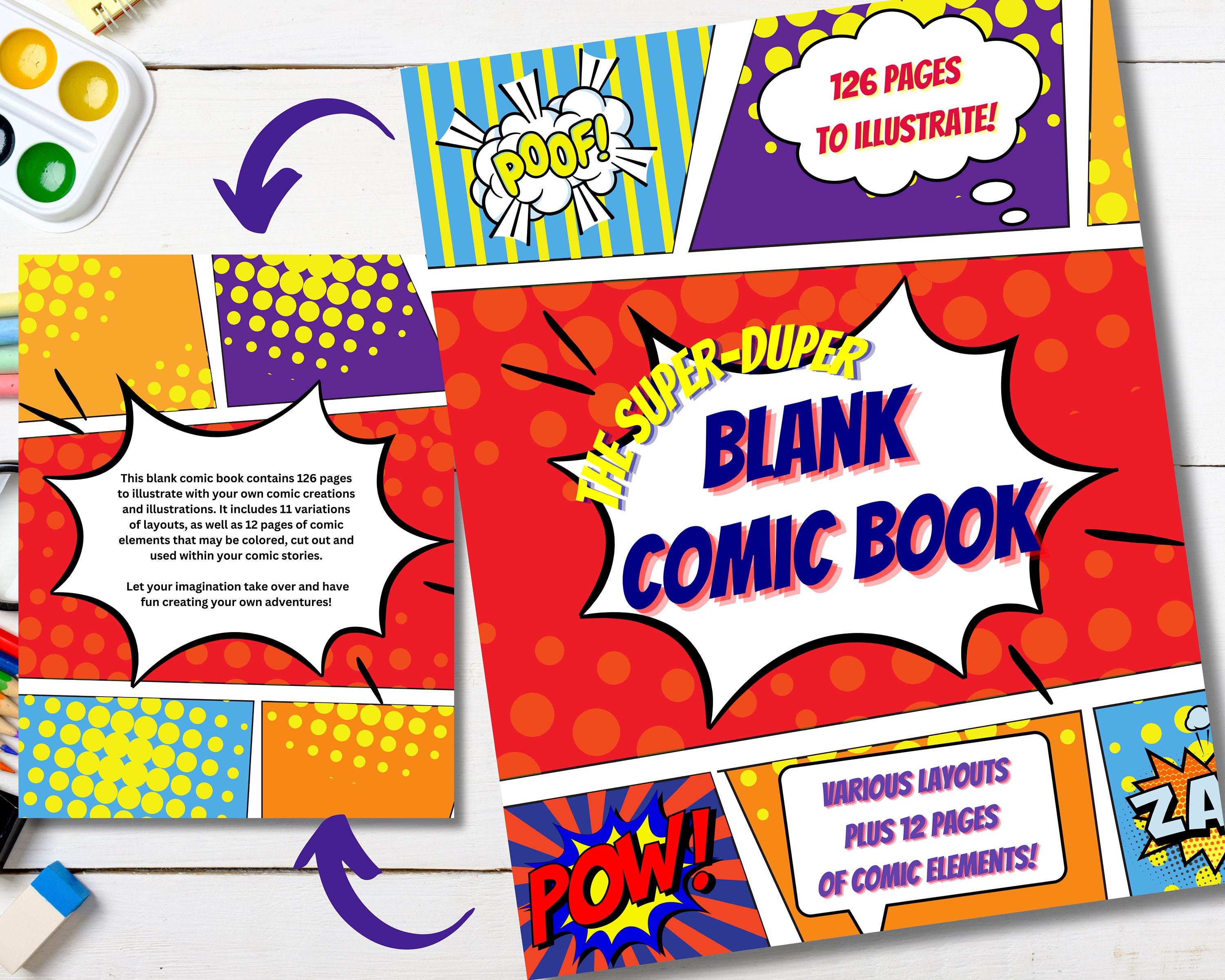 Blank Comic Book | Printable Comic Book Template | Digital Comic Book - Etsy