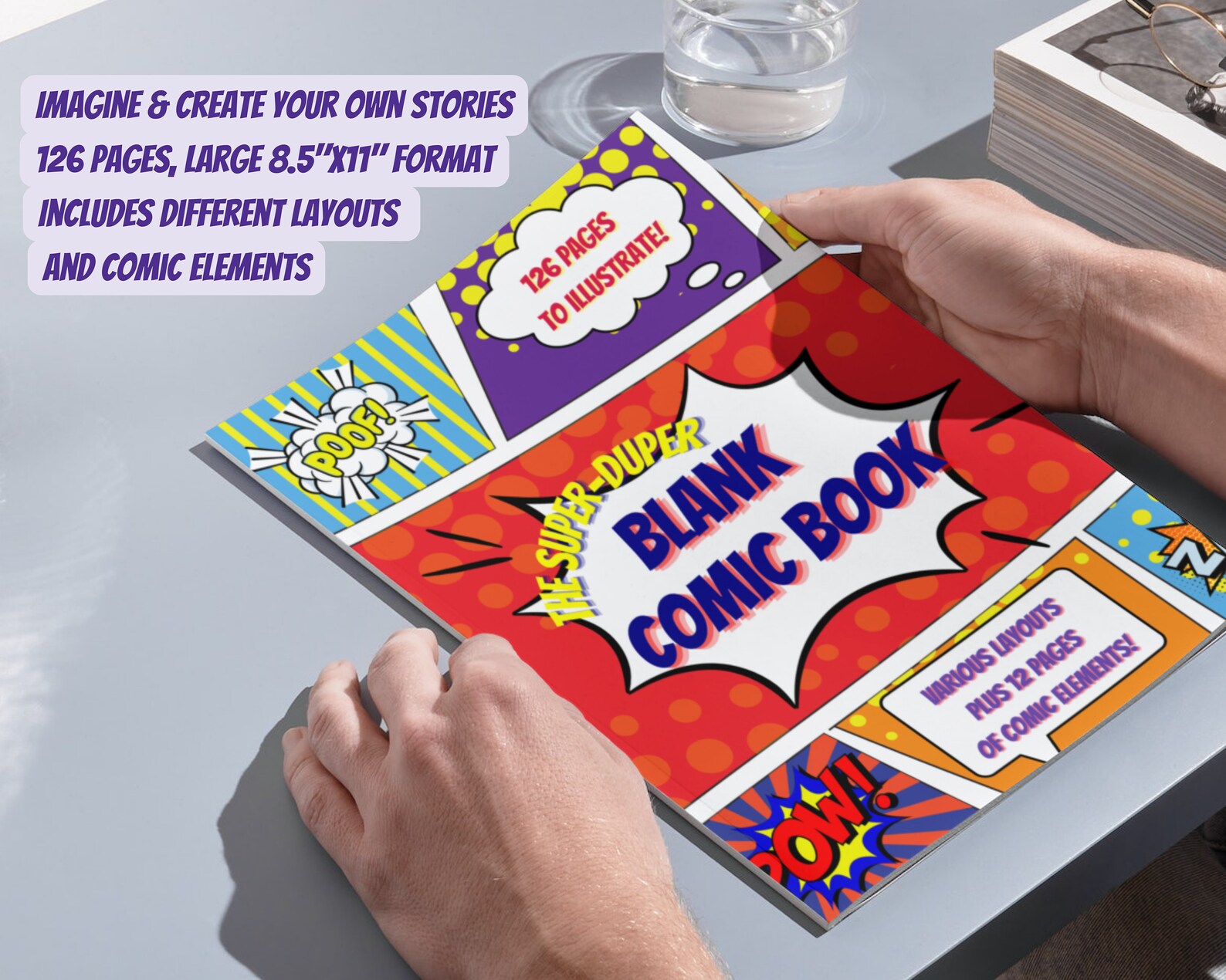 Blank Comic Book | Printable Comic Book Template | Digital Comic Book ...