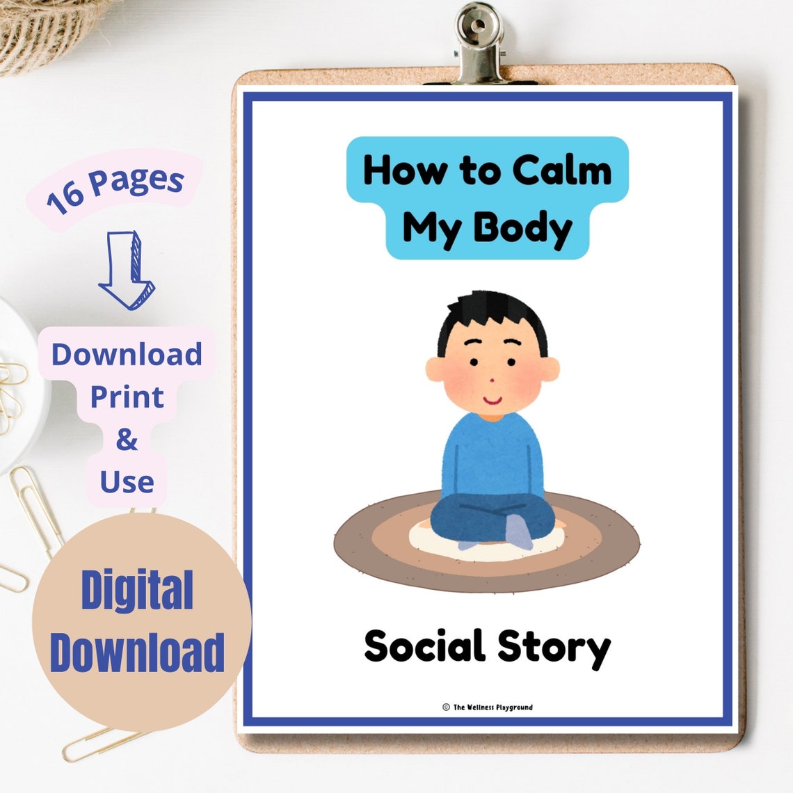 Calm My Body Social Story: Self-regulation Lesson for Kids (digital ...