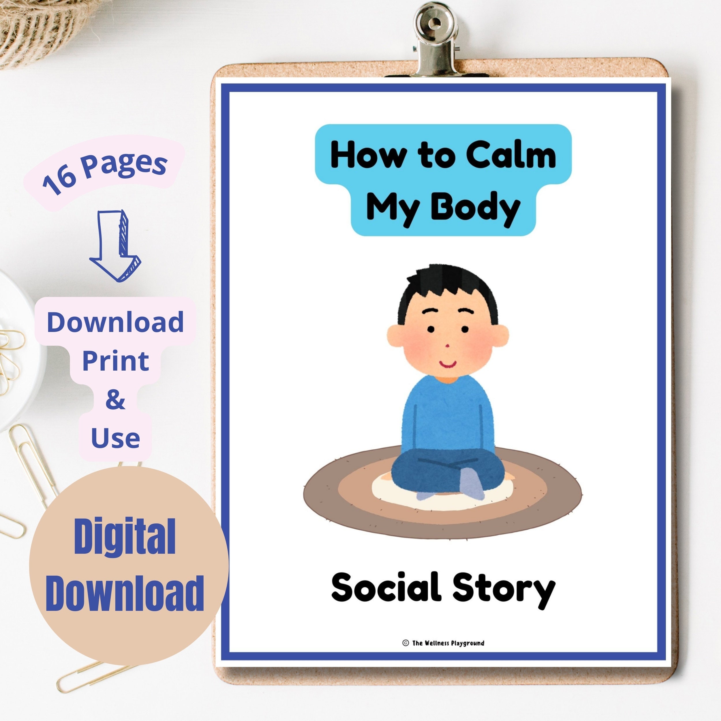 Social Story: How to Calm My Body | Self-regulation Lesson for Kids ...
