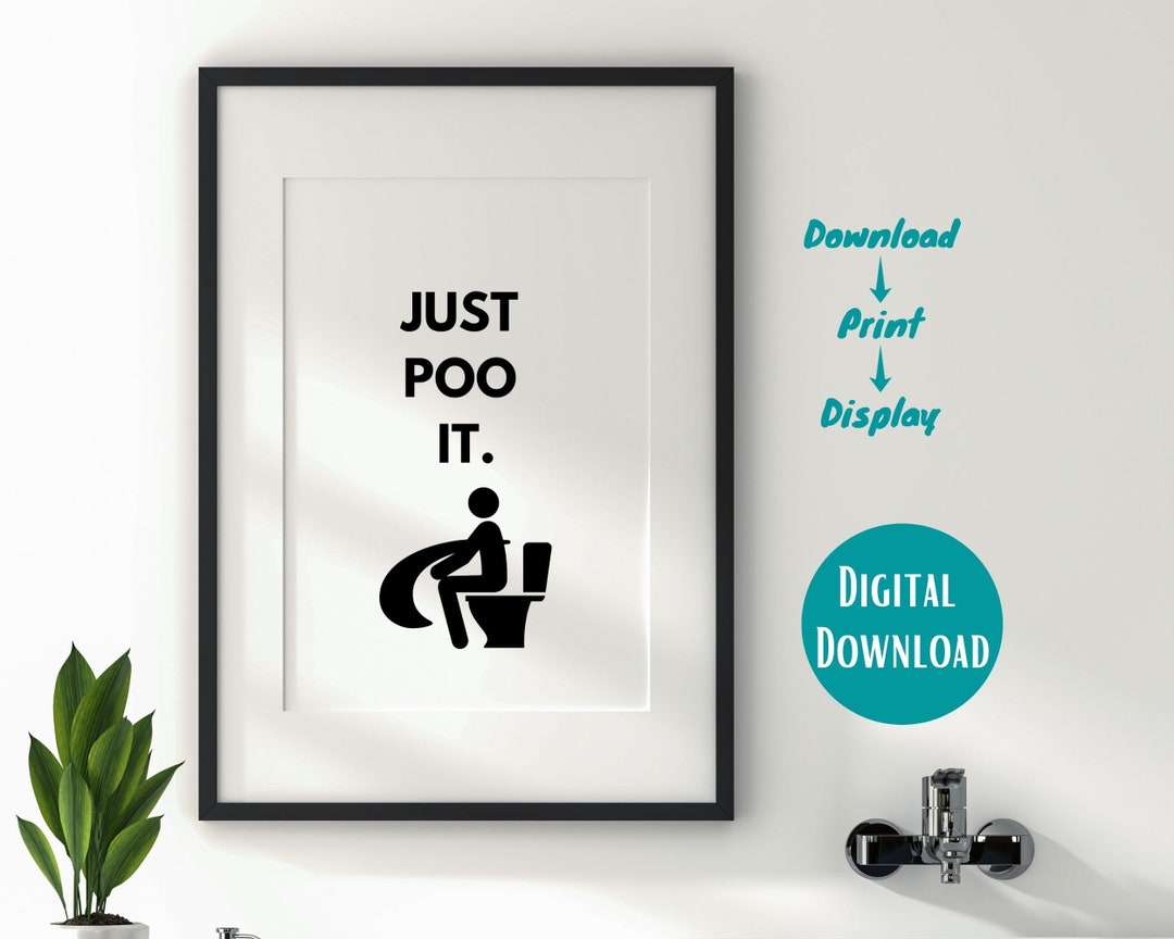 Nike Just Do Poo It Badezimmer Druck, lustiges Waschraumdekor ...