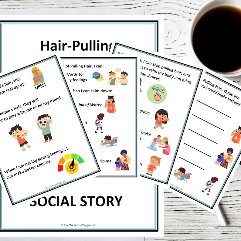 Hair-pulling Social Story: Social Skills Lesson (digital Download) - Etsy