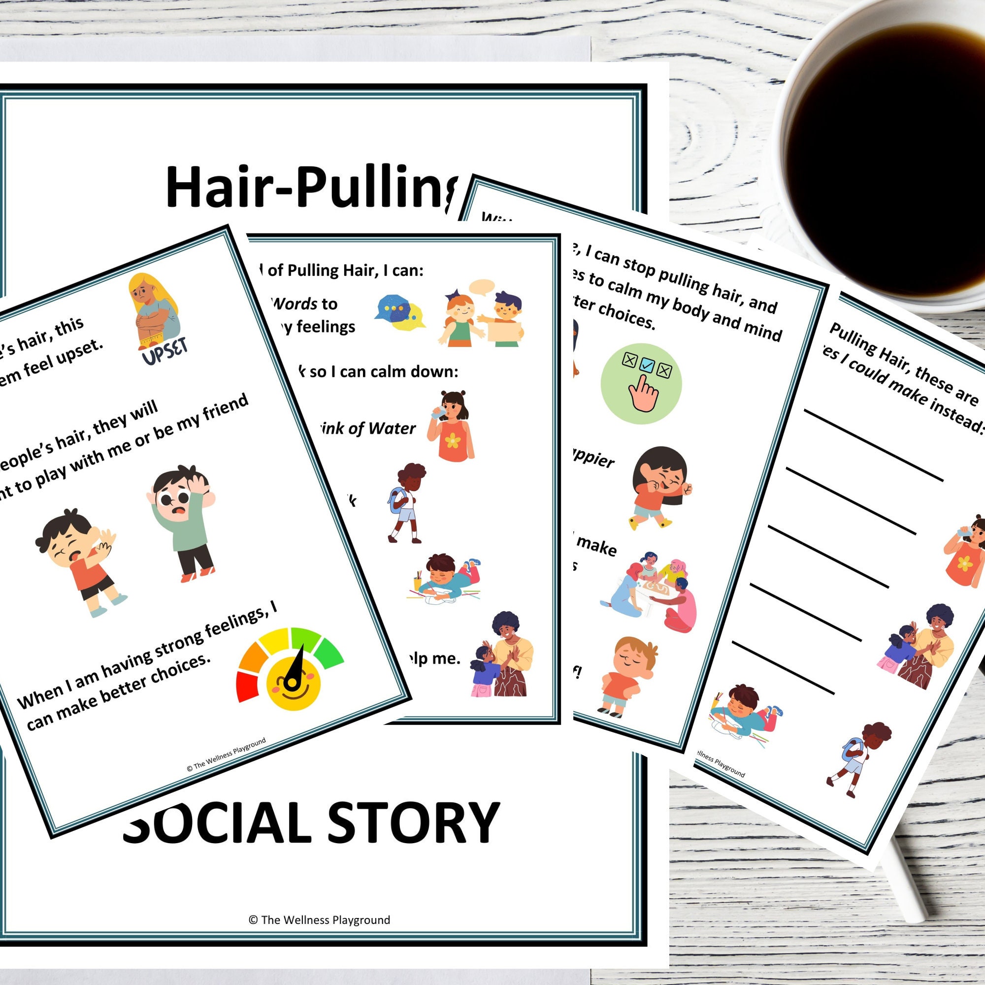 Social Story on Hair-pulling Social Skills Lesson Classroom Social ...