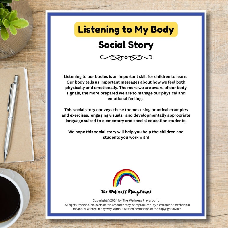 Social Story: Listening to My Body | Body Awareness Lesson for Kids ...