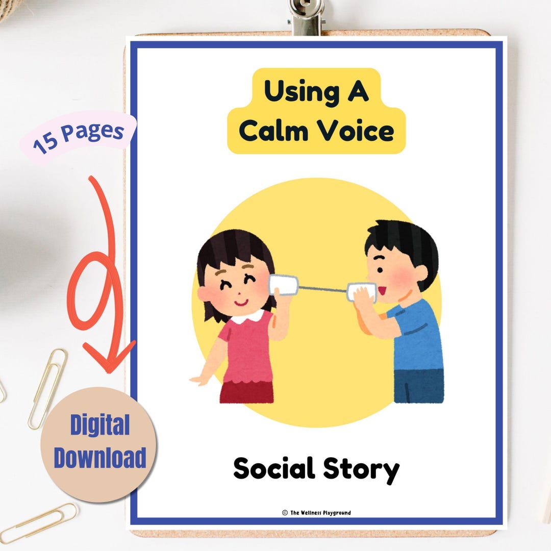 Using a Calm Voice Social Story for Kids | Teaching Self-regulation ...