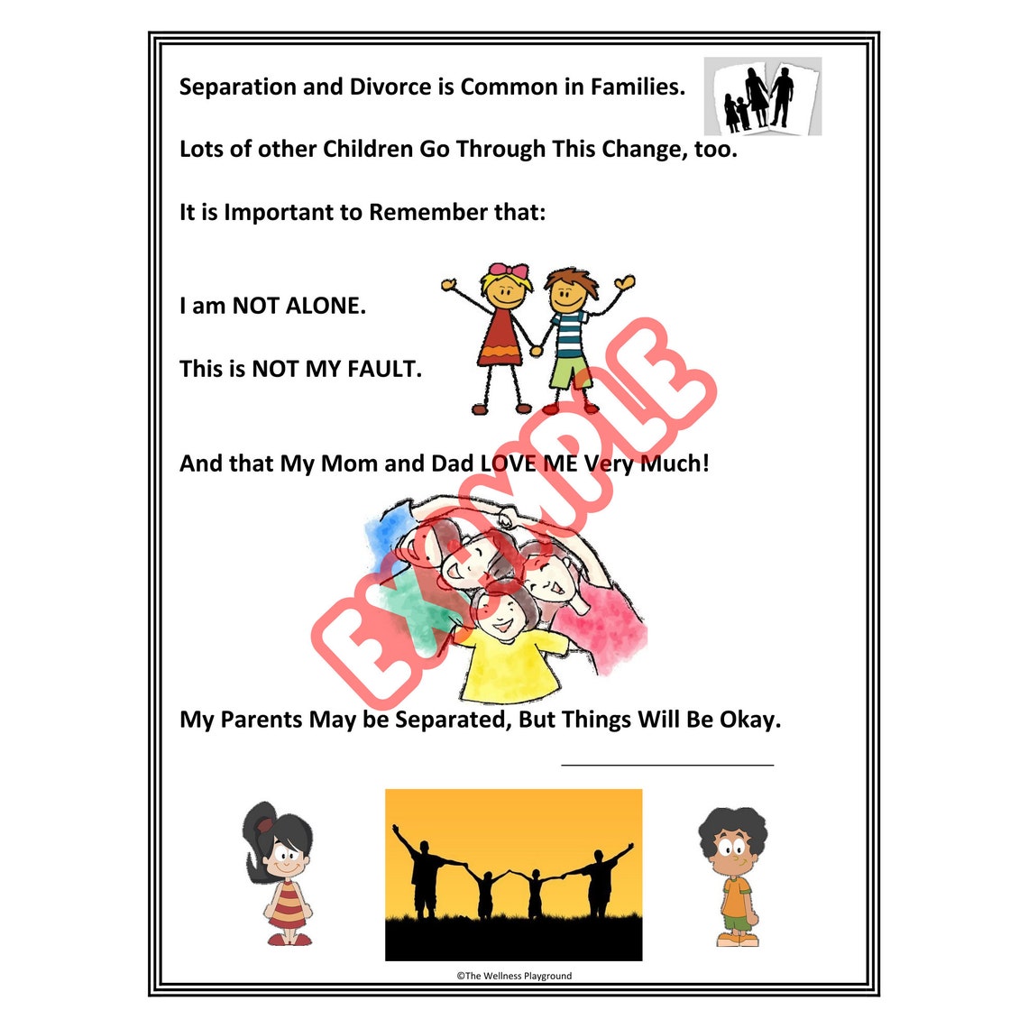 Divorce Social Story for Kids: Family Separation Support (PDF) - Etsy