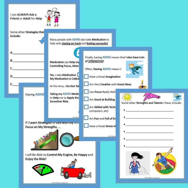 ADHD Social Story Workbook: Strategies for Students (digital Download ...