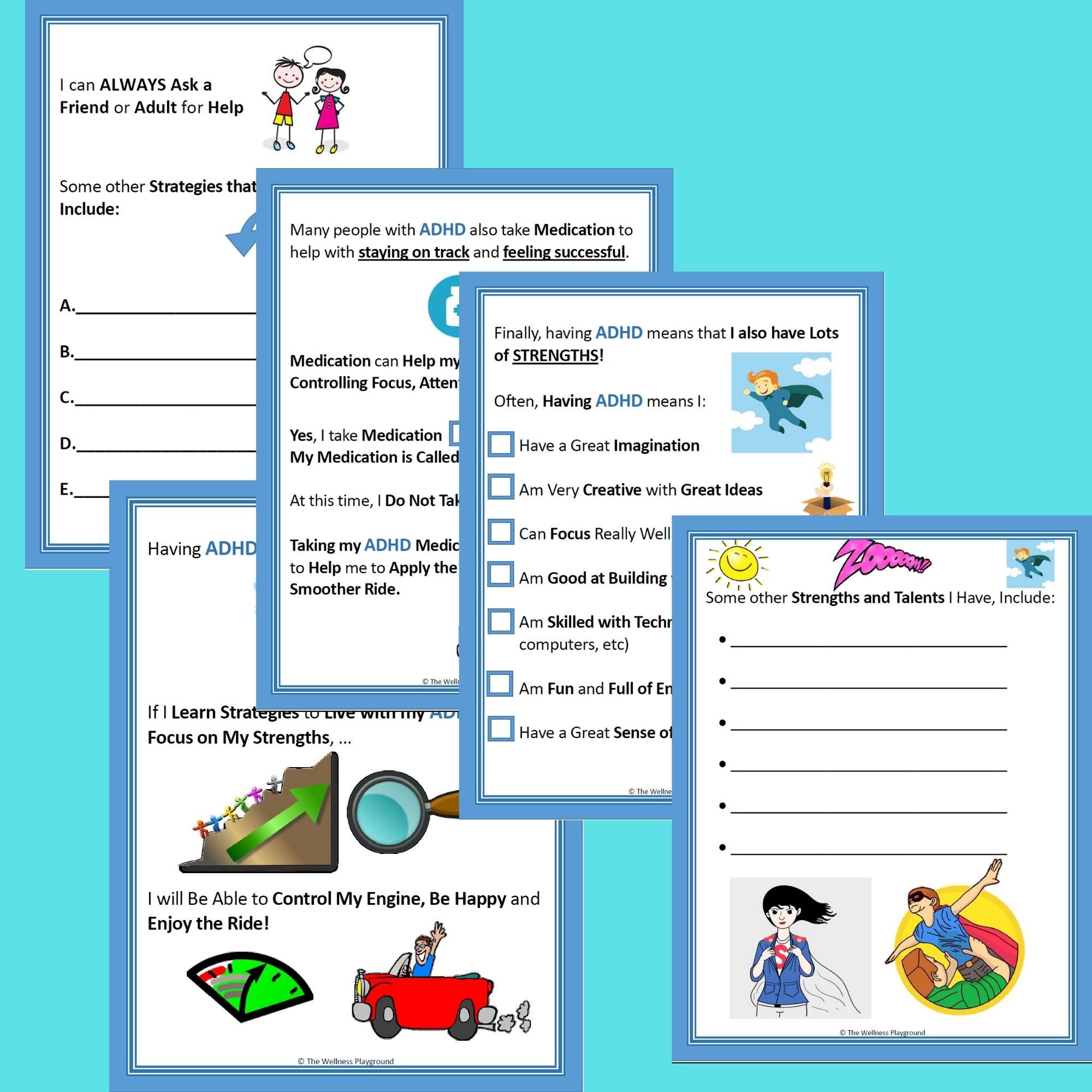 ADHD Social Story Workbook: Strategies for Students (digital Download ...