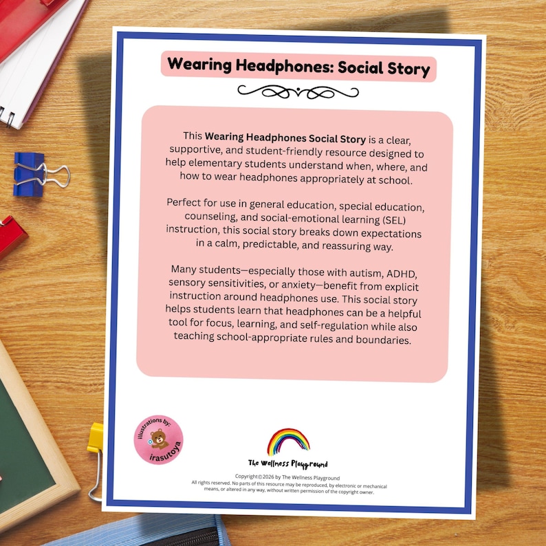 Wearing Headphones Social Story | Noise Sensitivity & Self-regulation ...