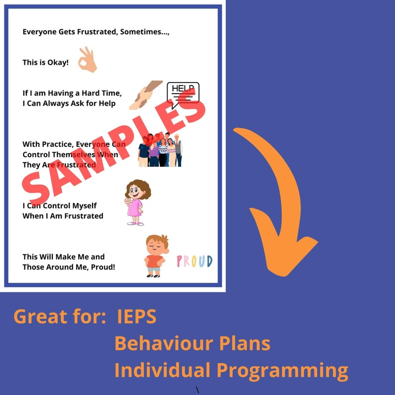 Social Story - When I Am Frustrated | Printable Social Story | Digital ...