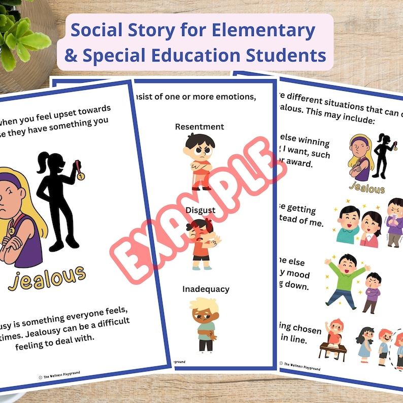 Social Story When I'm Feeling Jealous, Jealousy Social Story, Social ...