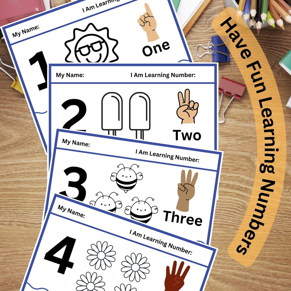Learning Numbers 1 to 10 Counting and Writing Practice Numbers 1 to 10 ...