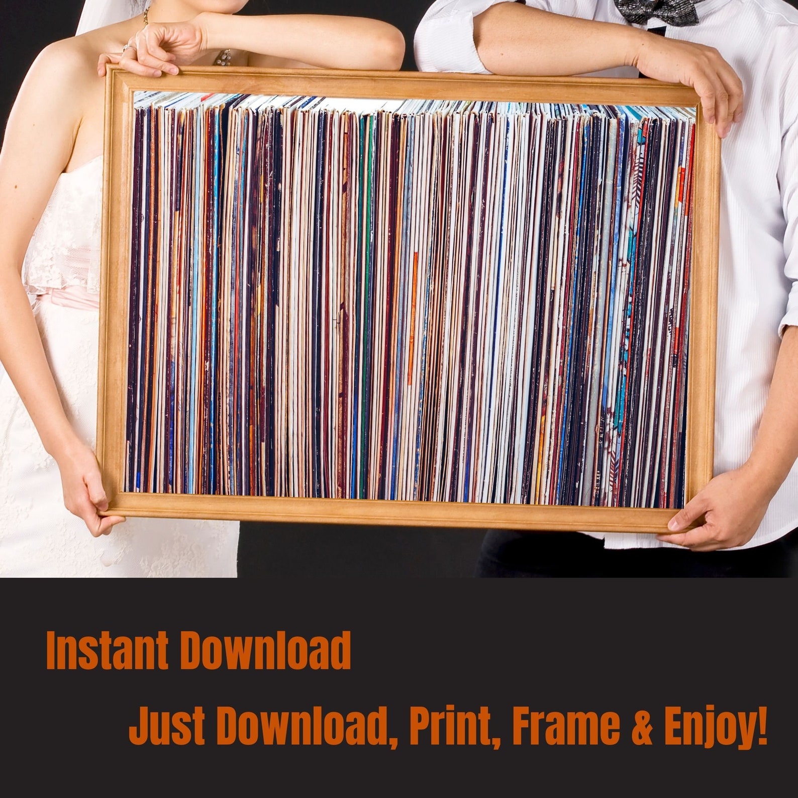 Stacked Vinyl | Printable Music Art| Vinyl Lover | Records Nostalgia ...
