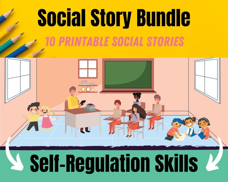 Social Story Bundle on Self-regulation Skills | Printable Social ...