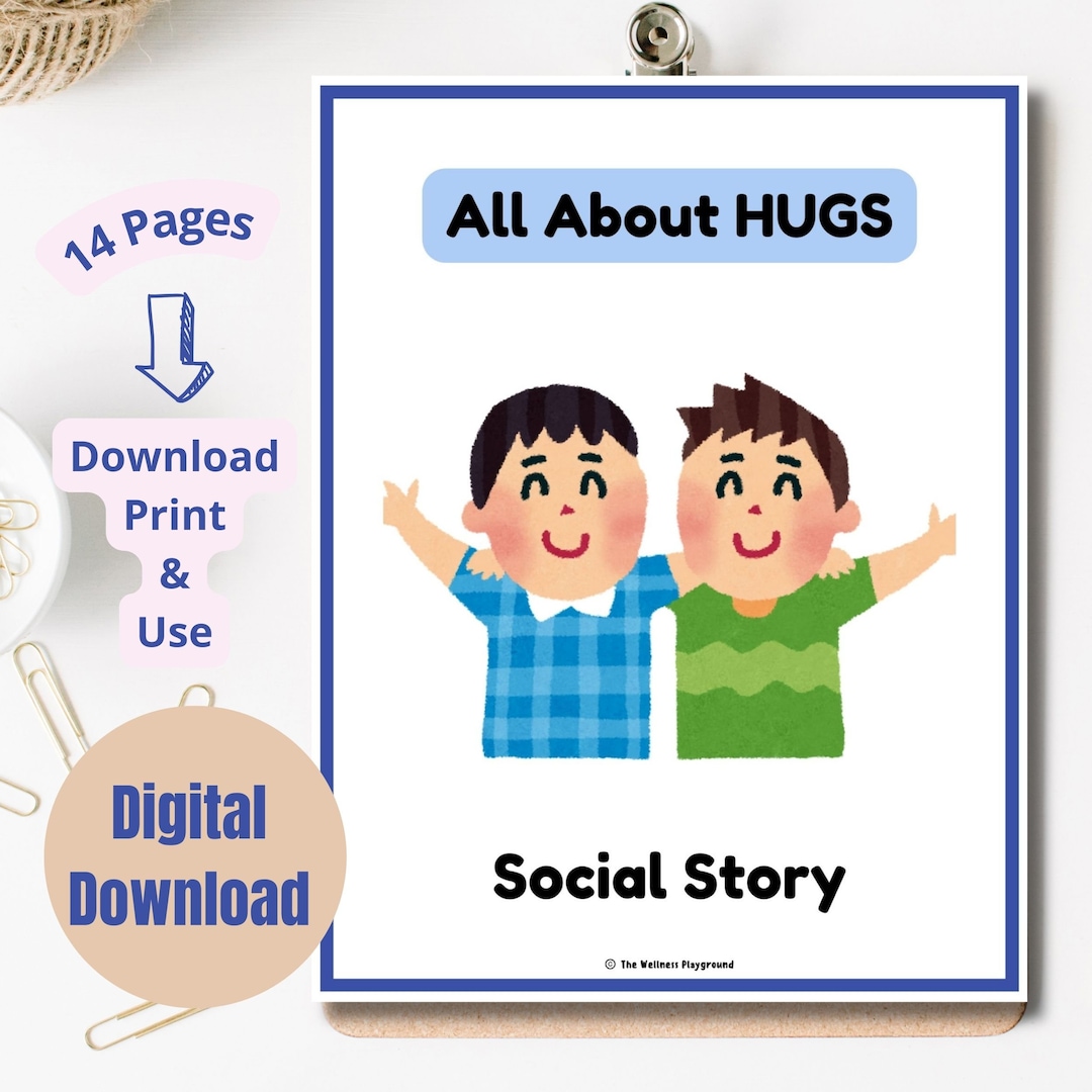 Social Story: All About Hugs | Personal Space Boundaries Lesson ...