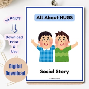 Social Story: All About Hugs | Personal Space Boundaries Lesson ...