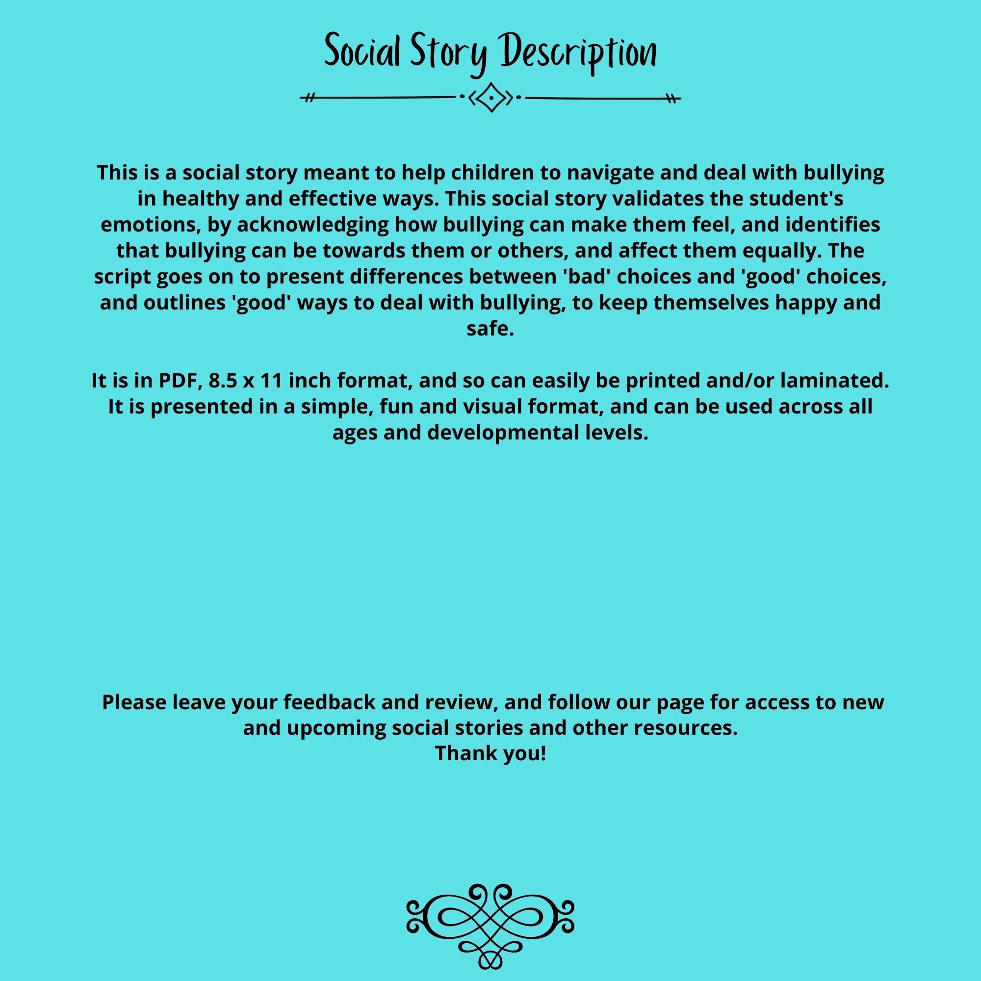 Digital Social Story | Bullying Story | Printable Social Story ...