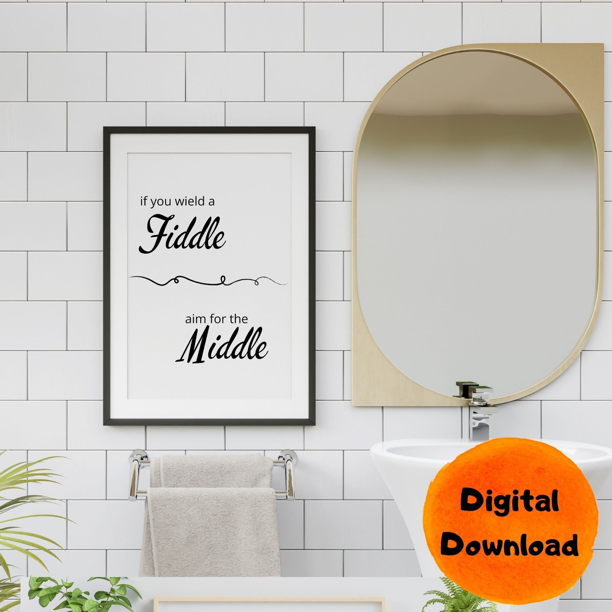Digital Bathroom Sign | Printable Art | Digital Bathroom Print | Home ...