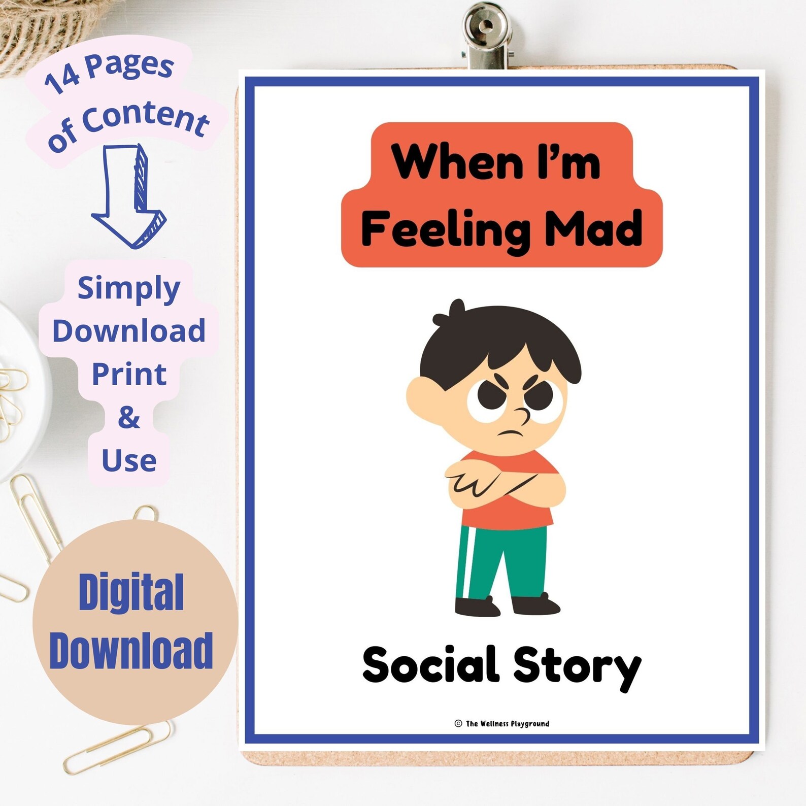 Feeling Mad Social Story: Anger Management Lesson (PDF) - Etsy