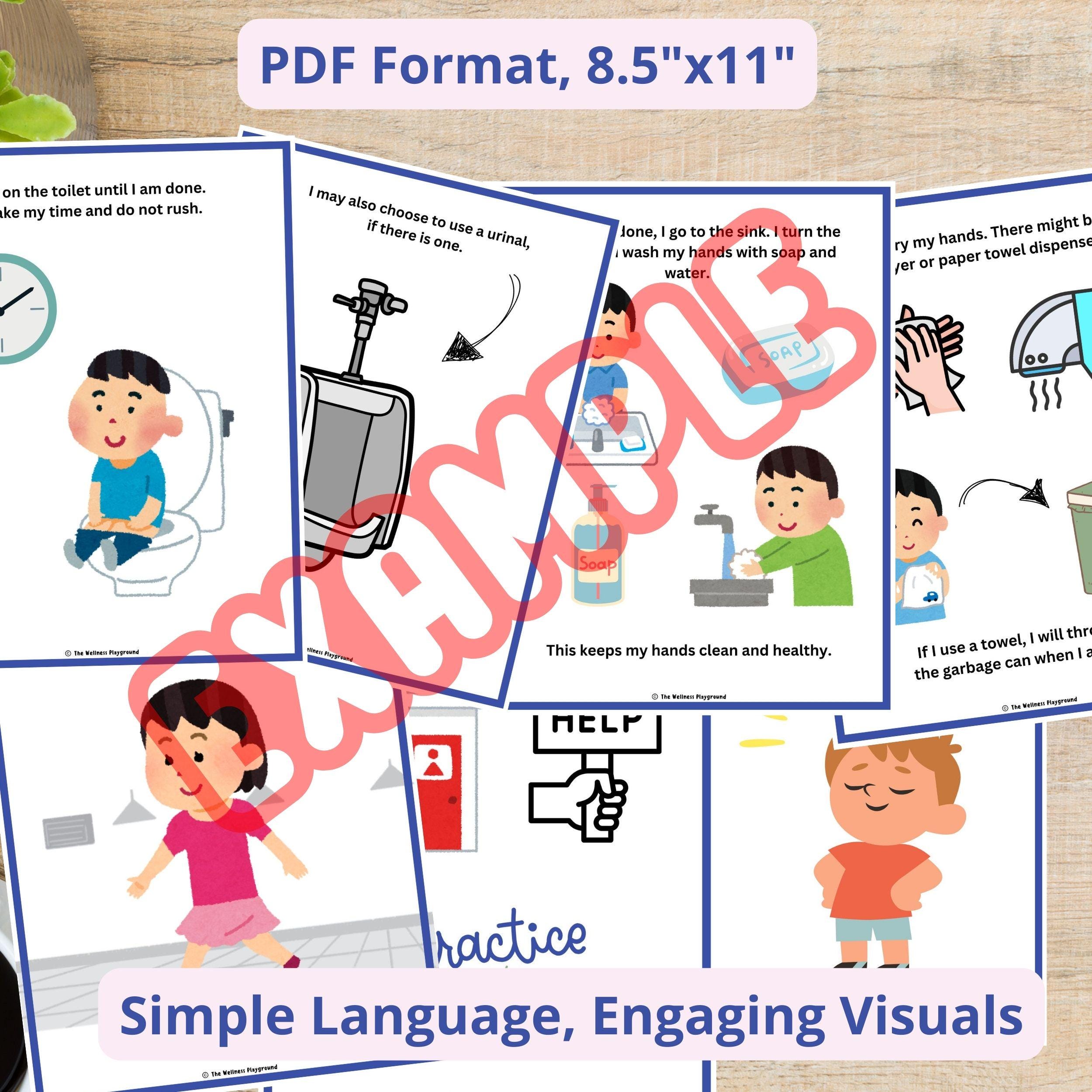 Social Story Using the School Washroom | Life Skills Toileting Lesson ...