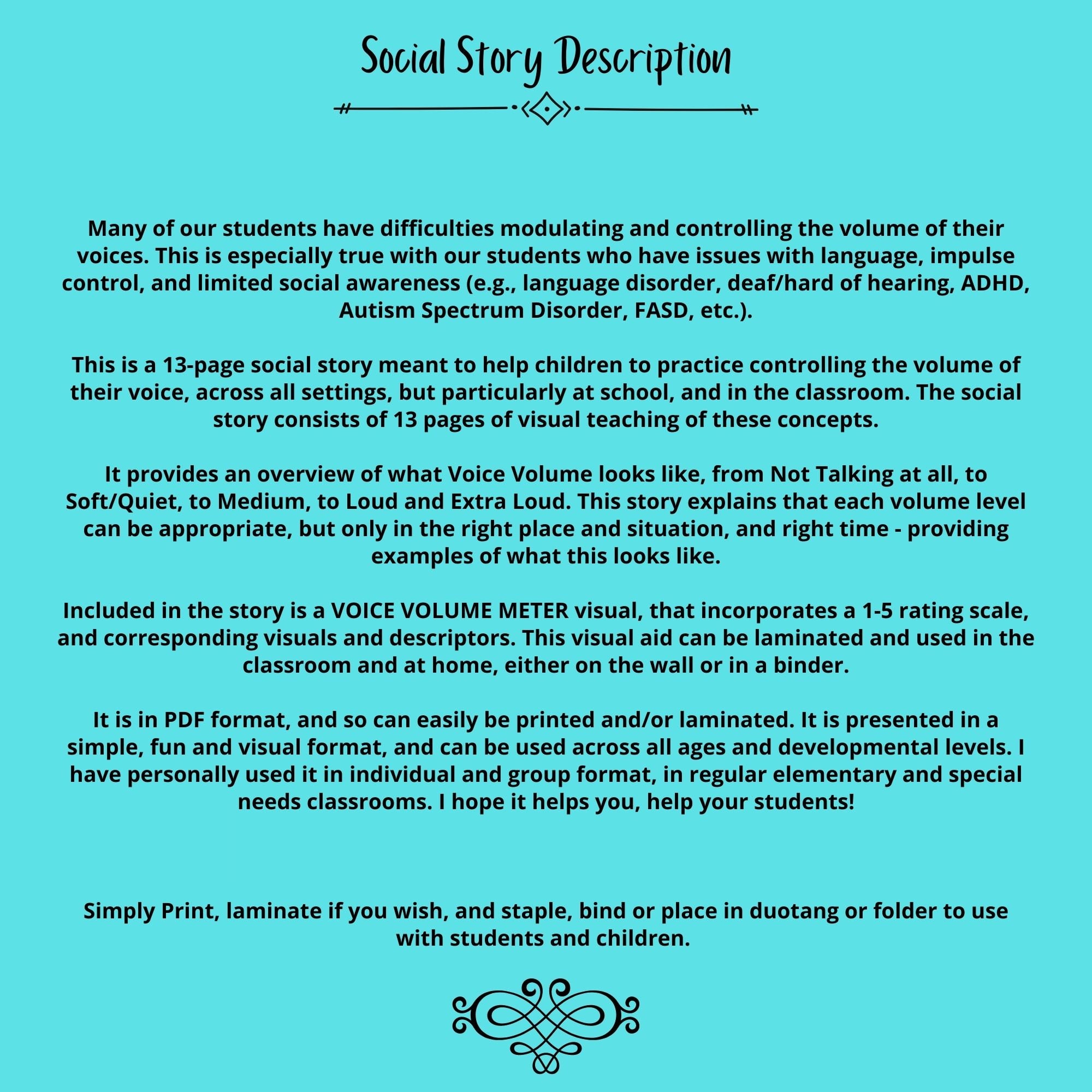 Social Story: Controlling My Voice Volume Digital Download Printable ...